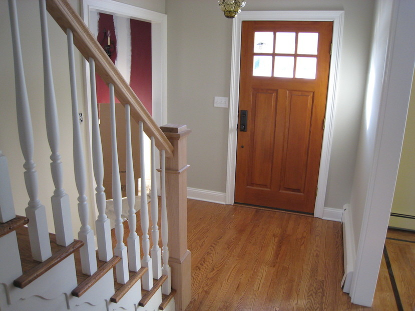 Stair rail stain color advice