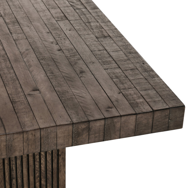 Ollie 82" Dining Table, Brown - Rustic - Dining Tables - by Kosas | Houzz