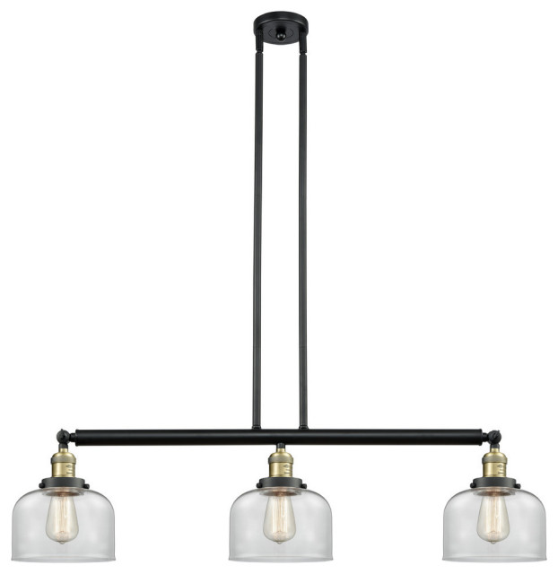 Innovations Large Bell 3-Light Island Light, Black Antique Brass ...