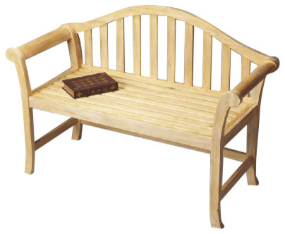 Butler Bench, Natural Wood - Transitional - Dining Benches - by ...