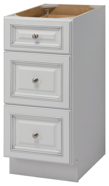 Riley 12" 3 Drawer Bank, 15" - Transitional - Bathroom Vanities And ...