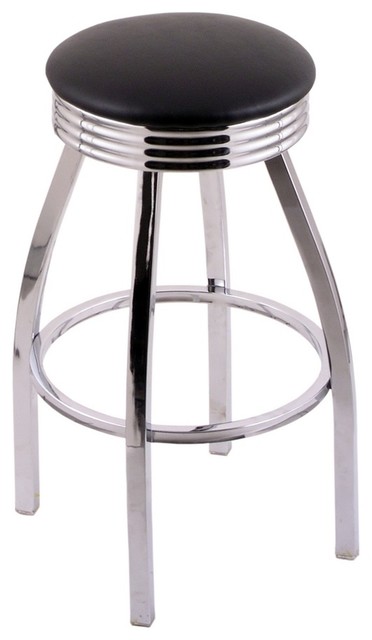 Counter Stool With Chrome Base, 25" - Contemporary - Bar Stools And ...