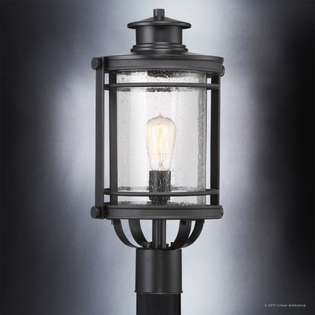 Luxury MidCentury Modern Black Outdoor Post Light, UQL1010, Cannes ...