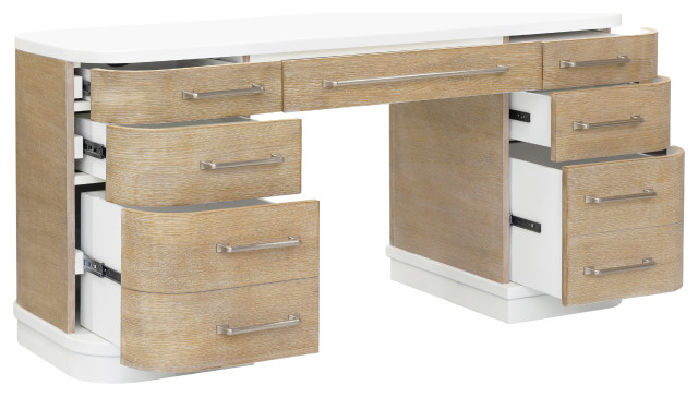 Two-Toned 7 Drawer Writing Desk - Farmhouse - Desks And Hutches - by ...