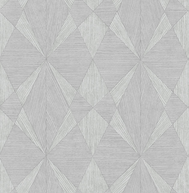 Intrinsic Gray Textured Geometric Wallpaper - Contemporary - Wallpaper ...