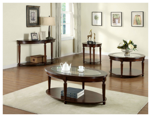Sofa Table, Dark Cherry - Traditional - Console Tables - by Simple ...