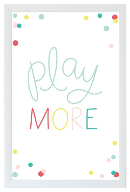 "Play More Kids" Magnet Board With White Frame, 10"x7", 10"x7 ...