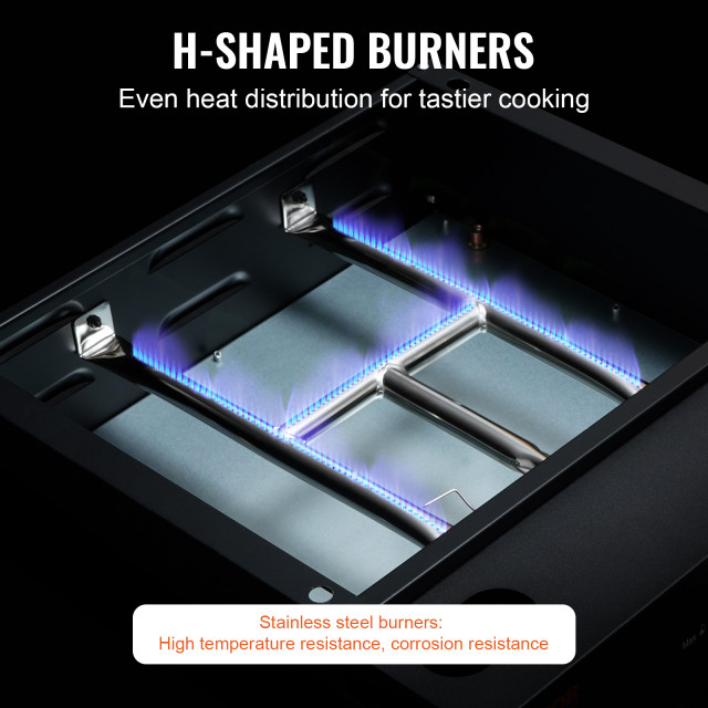 VEVOR Countertop Commercial Gas Griddle Flat Top Grill Hot Plate ...