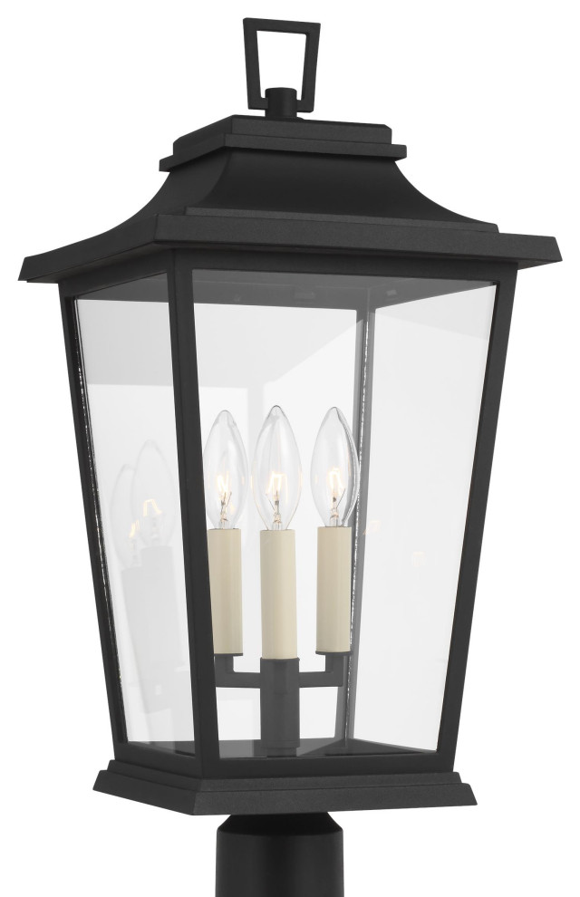 Warren Post Lantern, Textured Black - Transitional - Post Lights - by ...