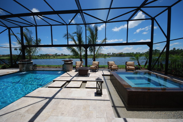 Toll Brothers Pool Screen - Contemporary - Pool - miami - by Coastal ...
