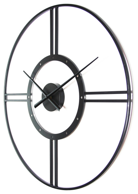 Astro Wall Clock, 24" - Industrial - Wall Clocks - by Infinity Instruments, Ltd. | Houzz