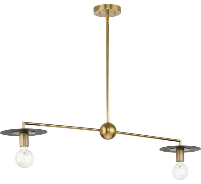 Trimble Two Light Linear Chandelier in Brushed Bronze - Transitional ...