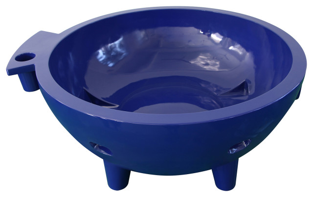 ALFI Dark Blue FireHotTub The Round Fire Burning Portable Outdoor Hot ...