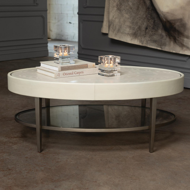 Ellipse Cocktail Table, Ivory - Transitional - Coffee Tables - by ...
