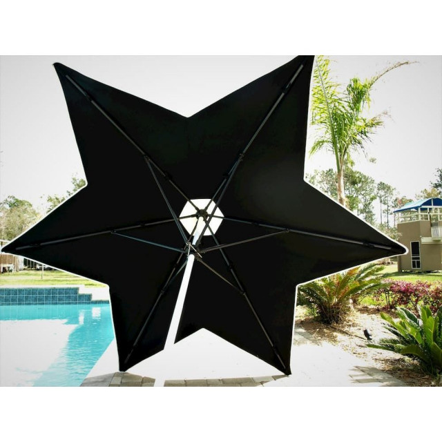 Eclipse 6 Rib .750 11' Star Market Umbrella, Medium Tweed ...