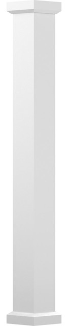 6" x 8' Endura-Aluminum Empire Style Column, Square Shaft, Textured ...