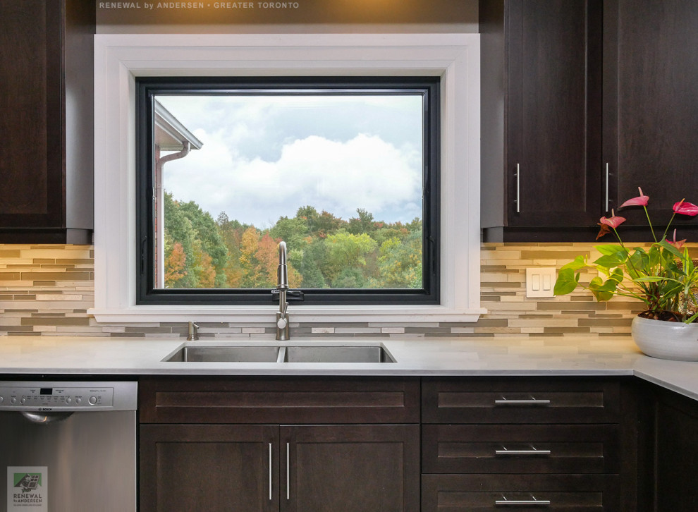 New Black Window in Marvelous Kitchen - Renewal by Andersen Greater ...