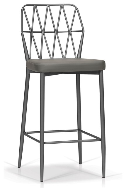 Metal Open Back Counter Stool - Midcentury - Bar Stools And Counter ...