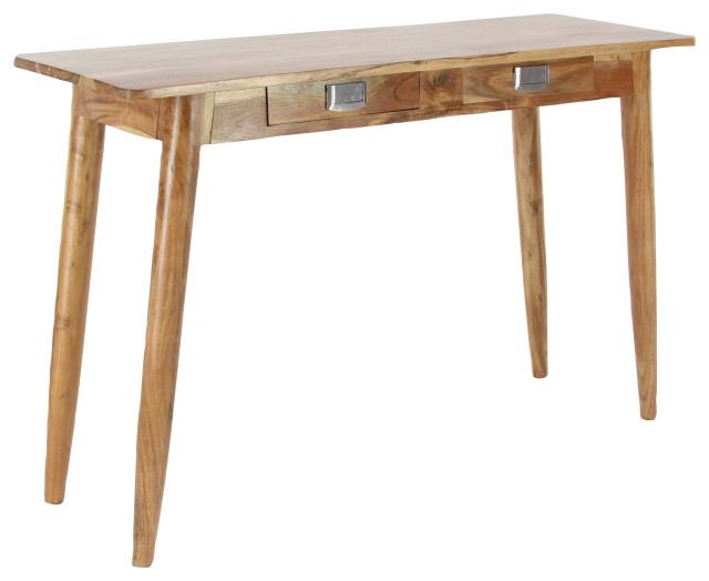 Modern Brown Wood Console Table 28787, 45" x 16" x 29" - Midcentury ...