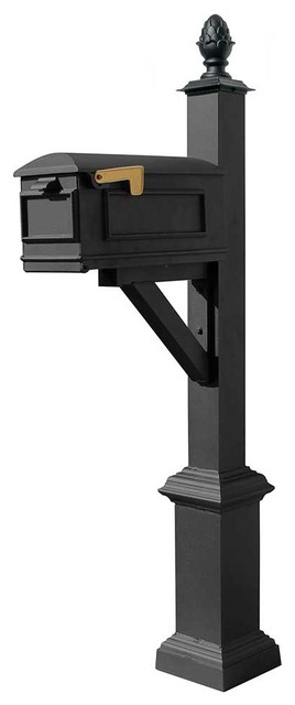Westhaven System With Lewiston Mailbox, Square Base, Pineapple Finial ...