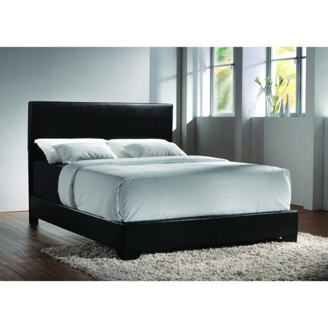 Coaster Conner Transitional Black Upholstered Full Bed 57x80x47 Inch ...