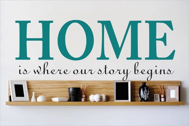 Decal Vinyl Wall Sticker, Where Our Story Begins Quote, 12x30", 12X30 ...