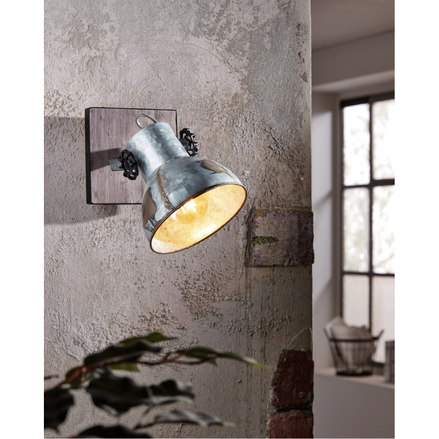 Barnstaple 1 Light Wall Sconce, Distressed Zinc and Black - Farmhouse ...