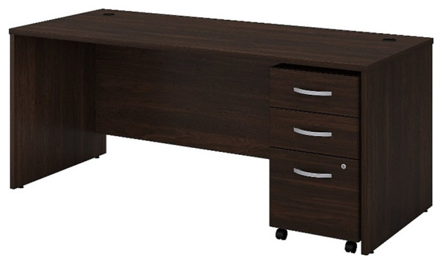 Studio C 72W x 30D Office Desk with Drawers in Modern Hickory ...
