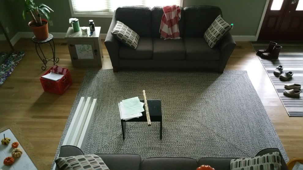 Arranging furniture in square room with corner FP | Houzz Forum