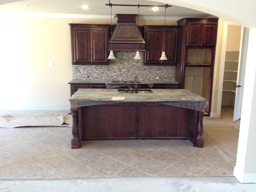 Back splash and lighting fixtures