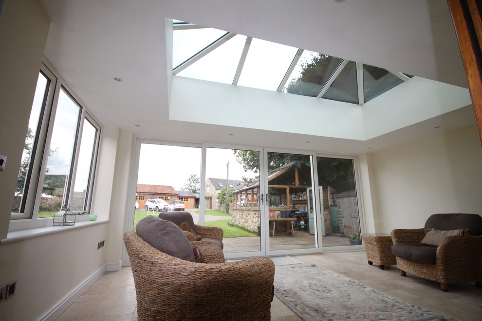 Modern orangery with sliding doors - Thornton Watlass - Modern - Other ...
