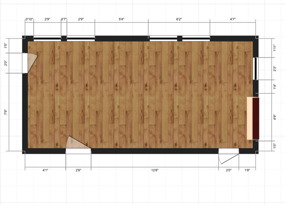 11' X 23' bedroom layout help please