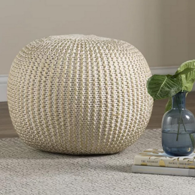 Bone Gold Pouf - Scandinavian - Floor Pillows And Poufs - by LR Home ...