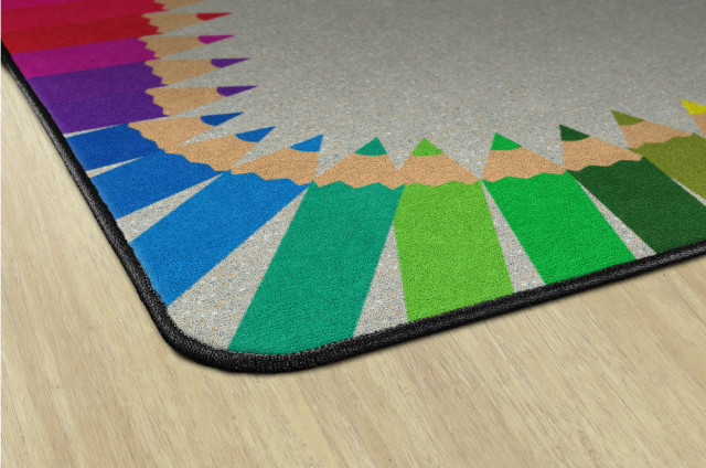 Flagship Carpets FE276-58A 10'6"x13'2" Colored Pencils Educational Rug ...
