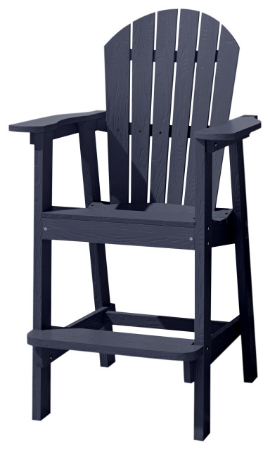 Rustic Adirondack Chairs Outdoor BarStools with Hight Back Design ...