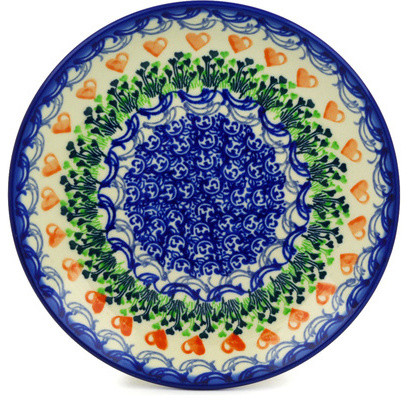 Polmedia Polish Pottery 8" Stoneware Plate - Mediterranean - Dinner ...