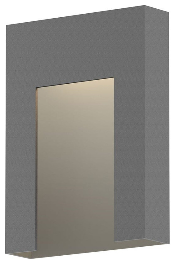 Inset 11" LED Wall Sconce in Textured Gray, 8.000 - Modern - Wall ...