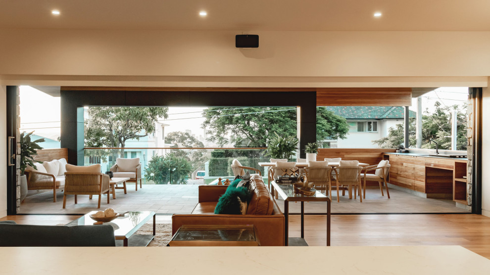 Large Cavity Sliding Door - Modern - Living Room - Brisbane - by ...