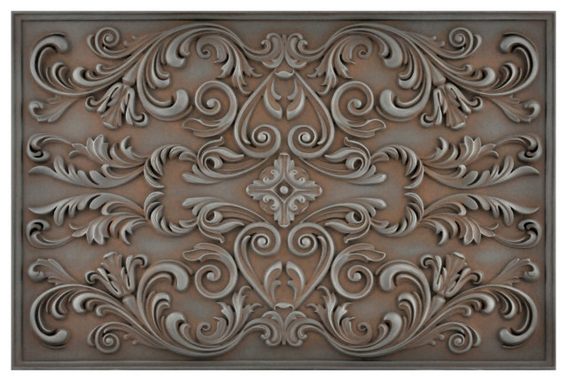 Cypress Iron Rust Matte Finish 16"x 24" Hand Made Metal Mural Tile ...