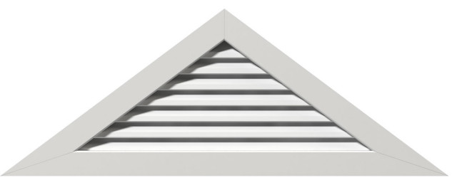 Triangle PVC Gable Vent, 1"x4" Flat Trim Frame - Traditional ...