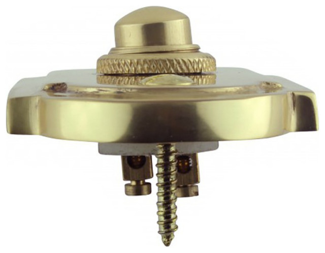 Colonial Brass Door Bell 4" Traditional Push Button Long Lasting ...