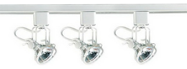 3-Light Gimbal Ring Heads Track Kit, Quorum Off White - Transitional ...