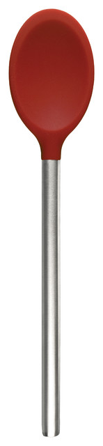 Tovolo Red Silicone Stainless Steel Mixing Spoon 12" - Contemporary ...