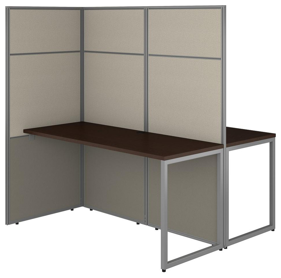 Easy Office 60W 2 Person Cubicle Desk Workstation With 66H Panels ...