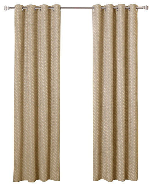 Diagonal Stripe Curtains, 63" - Contemporary - Curtains - by Best Home ...