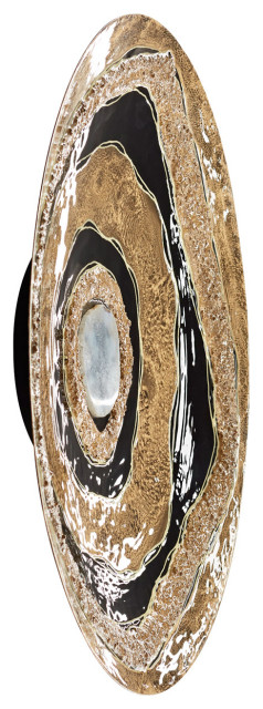 Skipping Rocks Wall Accent, Gold and Black - Contemporary - Metal Wall ...