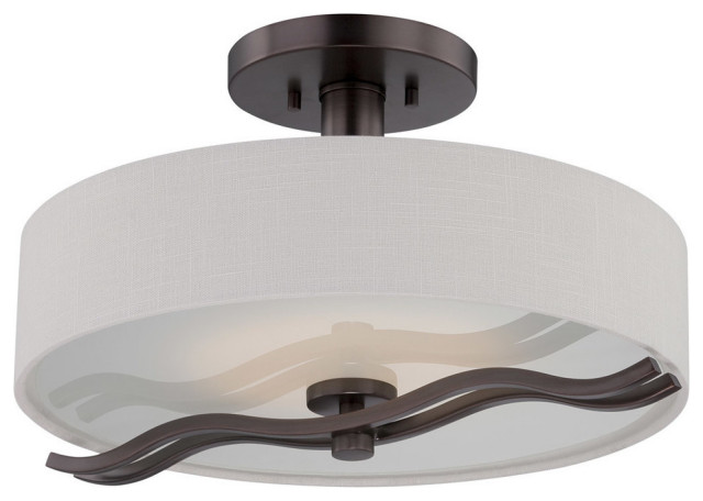 Wave LED Semi Flush - Transitional - Flush-mount Ceiling Lighting - by ...