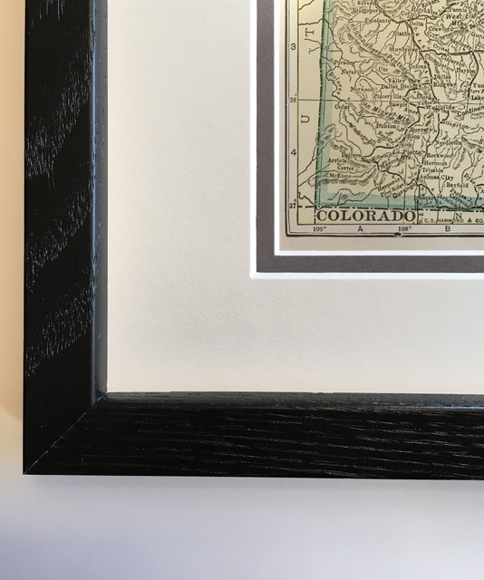 Original Colorado Map, Framed Vintage 1920s Authentic Map ...