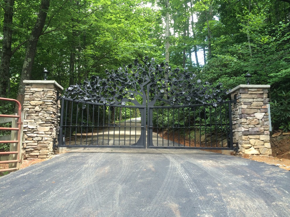 Custom Driveway Gates and Entrance Design - Craftsman - Entry - Other ...