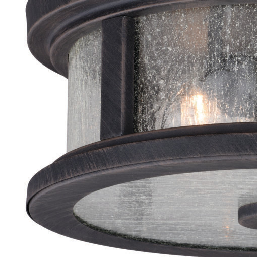 Cumberland 13-in Outdoor Flush Mount Ceiling Light Rust Rust Iron ...